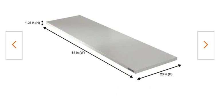 Husky 84 in. Stainless Steel Work Surface for Heavy Duty Welded Steel ...
