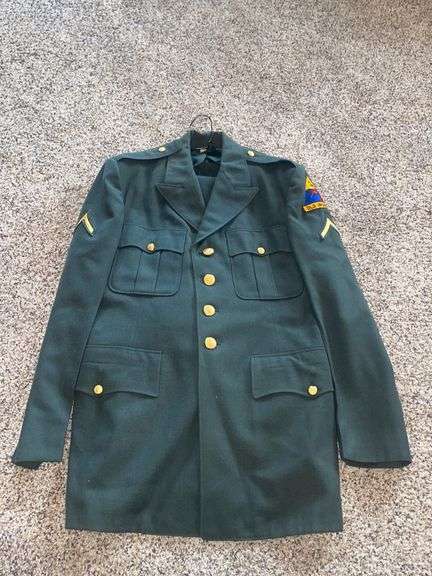 World War II Era Dress Uniform with Jacket, Pants and Brass Army ...