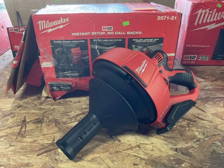 Milwaukee M12 drain snake kit, no bucket, tool only - Metzger Property ...