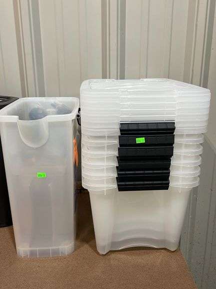 6-15x12 totes with lids and liter storage container missing lid ...