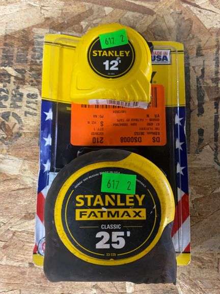 Stanley Fat Max 25’ Tape Measure, Stanley 12’ Tape Measure - Metzger ...