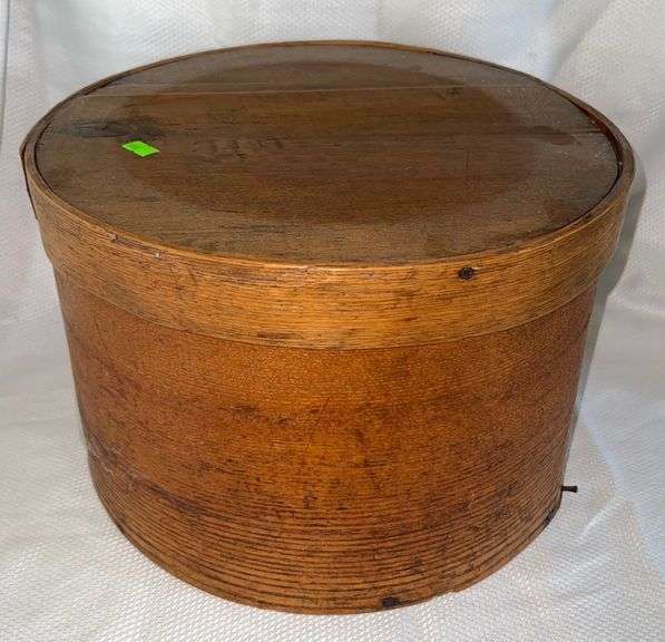 Wooden Antique Round Cheese Box 14”x9.5” - Metzger Property Services LLC