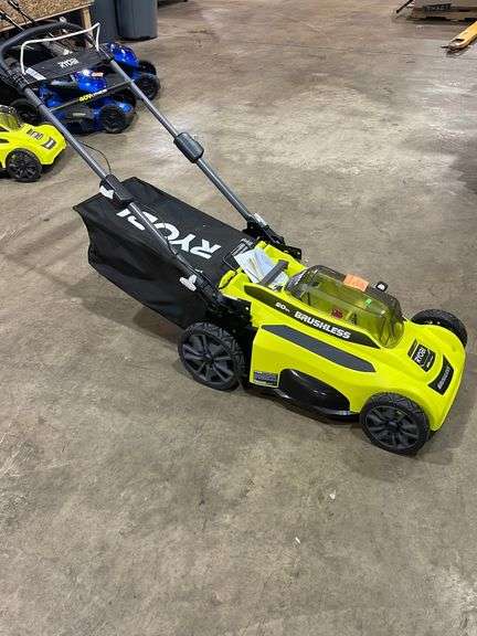 New RYOBI 40V Brushless 20” Push Mower Includes Bagger, No Battery, and ...