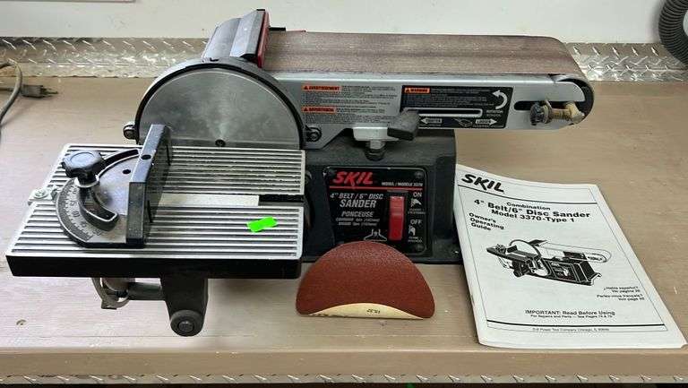 Skil Combination 4” Belt/6” Disc Sander (Model 3370-Type 1) - Metzger ...