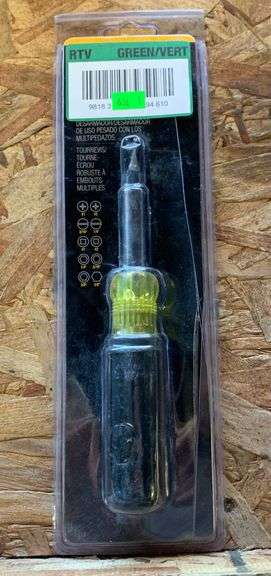 Klein Tools 32557 Multi-Bit Screwdriver / Nut Driver, Heavy Duty 10-in ...