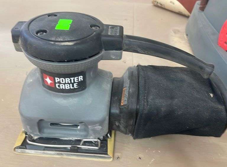 Porter Cable model 380 palm grip sander with dust collector bag ...