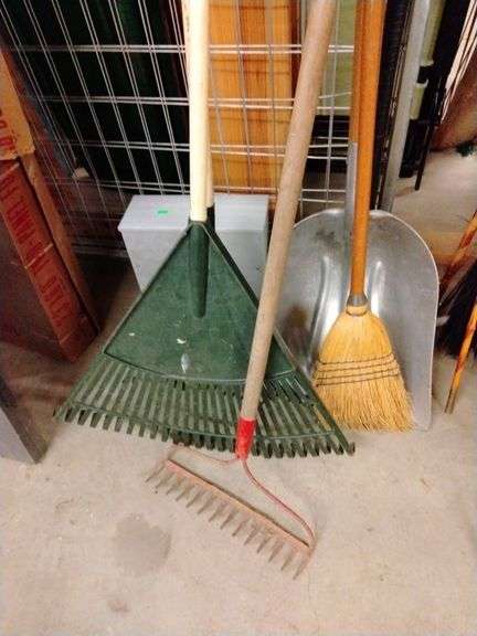 Rakes, shovels, broom and electric box - Metzger Property Services LLC