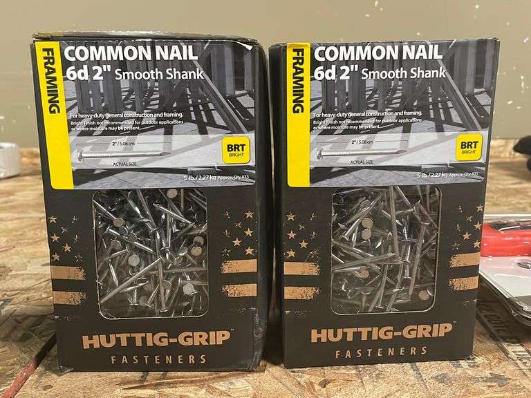 Huttig-Grip Fasteners Common Nail 6d 2” Smooth Shark 835 Per Box ...