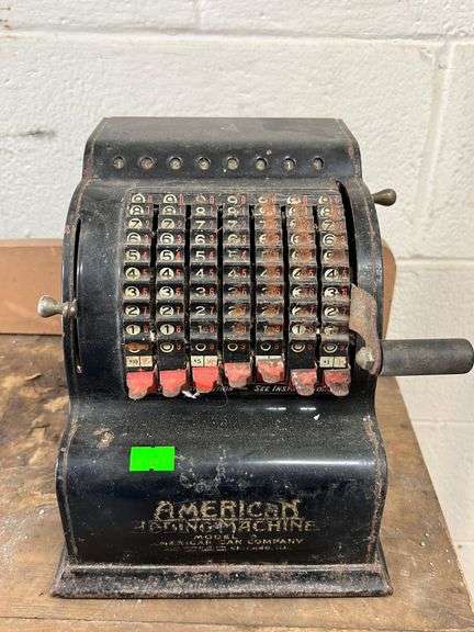 Vintage American Adding Machine Model 5 - Metzger Property Services LLC