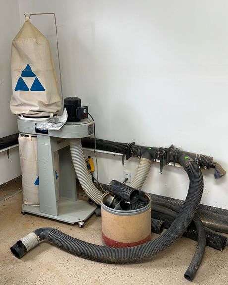 Delta Shopmaster One H.P. Single-Stage dust collector - duct work ...