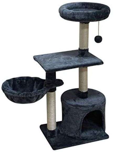 FISH&NAP Cat Tree Cat Tower Cat Condo Sisal Scratching Posts with Jump ...