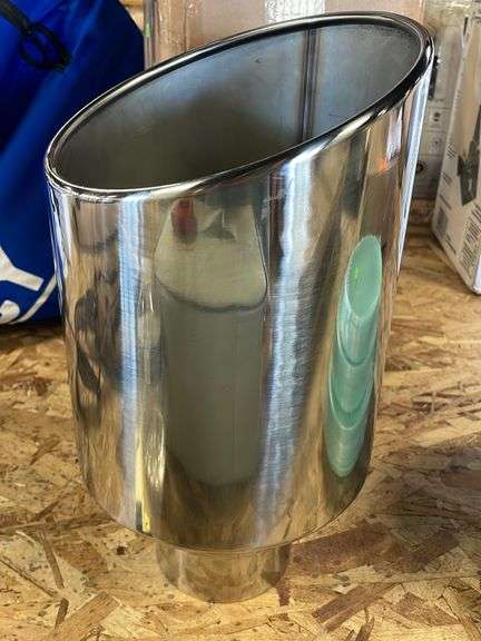 Upower 4 inch Inlet 8 inch Outlet Exhaust Tip Stainless Steel 4" to 8 ...