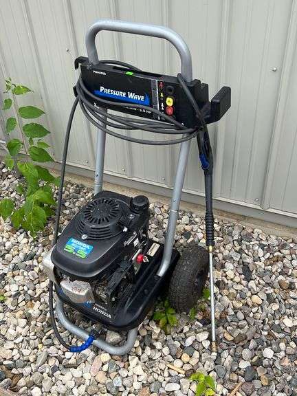 Pressure wave power washer with Honda motor 5.5 hp, with hose spray gun ...