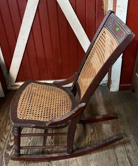 Vintage Cane Rocking Chair - Metzger Property Services LLC