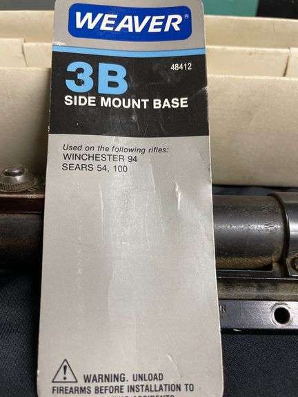 Weaver 3B Side Mount Base, used on Winchester 94 and Sears 54, 100 ...