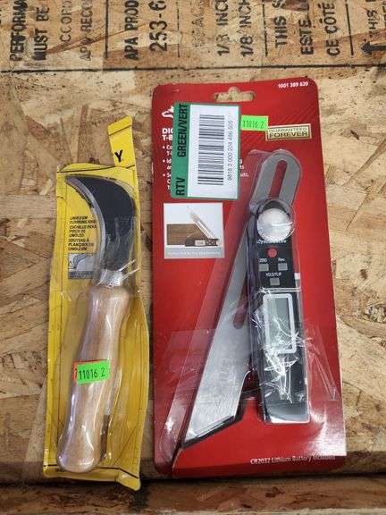 Digital sliding T-Bevel and linoleum flooring knife - Metzger Property ...