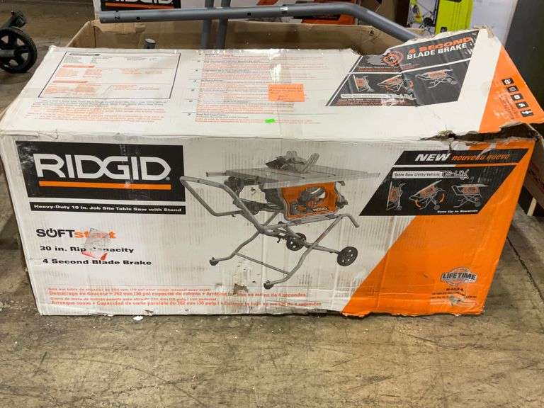 Ridgid Heavy Duty 10 in. job Site Table saw with Stand, missing ...