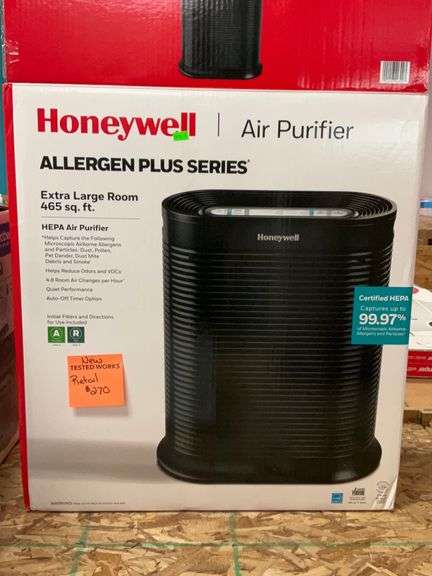 Honeywell HPA300 HEPA Air Purifier Extra-Large Room (465 sq. ft), Black ...