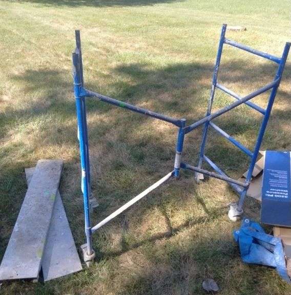 Painter's scaffolding with planks - Metzger Property Services LLC