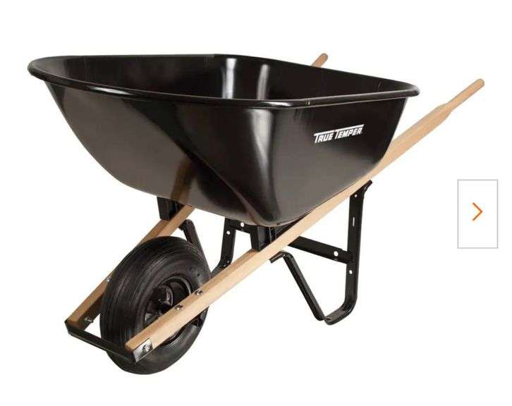 True temper 6 cu. ft. Steel Wheelbarrow - Metzger Property Services LLC