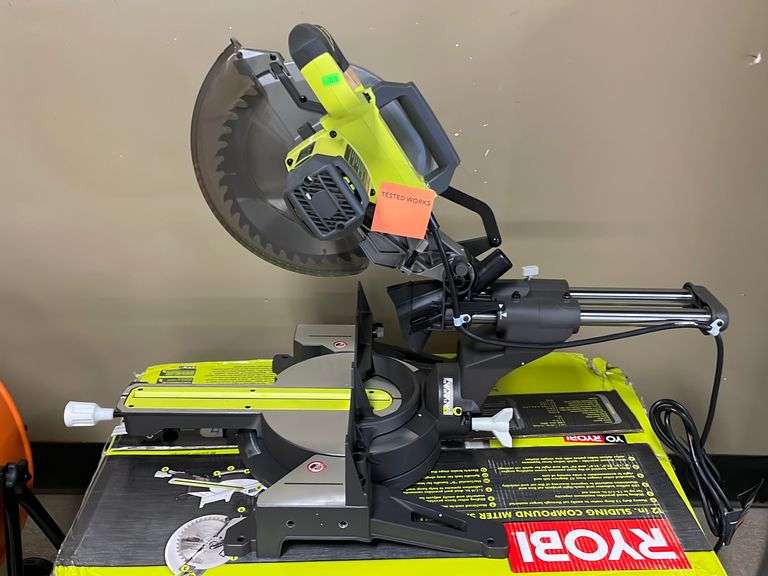 RYOBI 12” sliding compound miter saw with led - Metzger Property Services LLC
