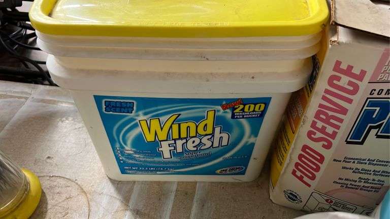 Deck cleaning supplies, wind fresh laundry detergent, commercial ...