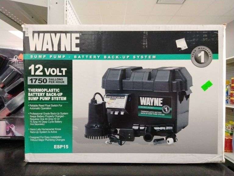 Wayne 12 volt sump pump with battery back up system - Metzger Property ...