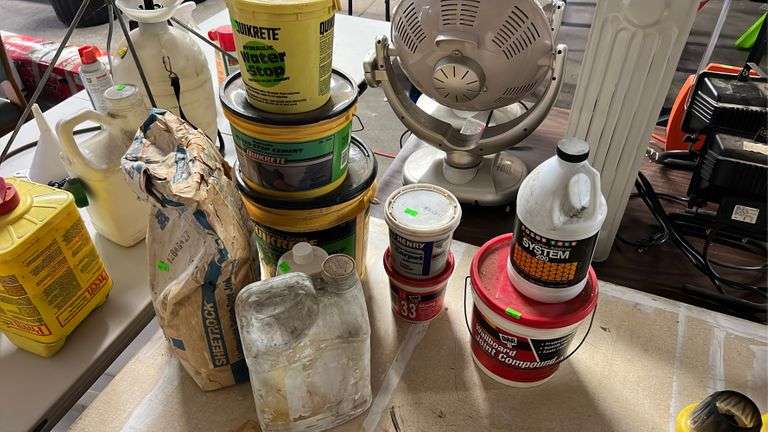 Sheet rock joint compound, quick Crete hydraulic water stop, hydraulic ...