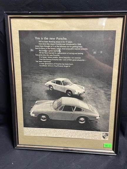 14x11 Porsche advertisement, 14x11.25 Porsche Valenchis poster ...