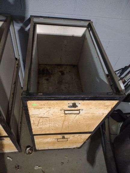 Two drawer metal storage boxes 20 x 30 x 42 - Metzger Property Services LLC