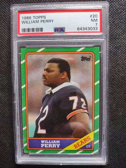 1 1986 William Perry Topps Card - Metzger Property Services LLC