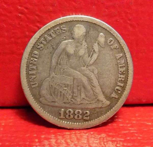 1882 seated dime f12 - Metzger Property Services LLC