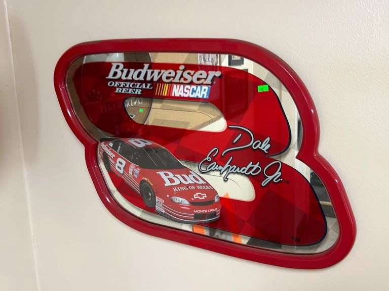 Budweiser Dale Earnhardt Jr. Mirrored Sign 27”x19” - Metzger Property ...