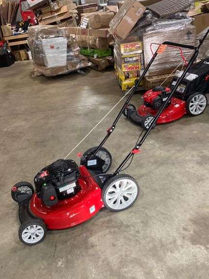 Troy-Bilt TB100, 21”Cut Push Mower With Mulch & Side Discharge ...