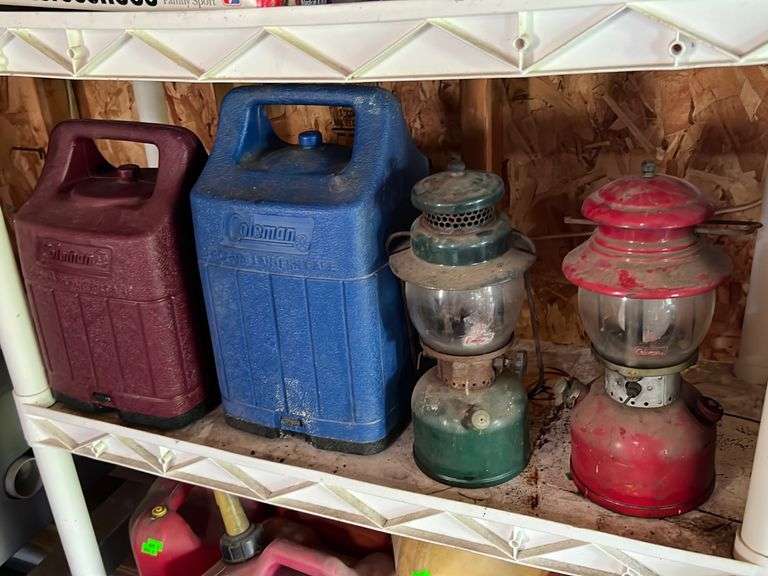 2- Coleman lanterns, 2- Empty Coleman propane lantern cases - Metzger Property Services LLC
