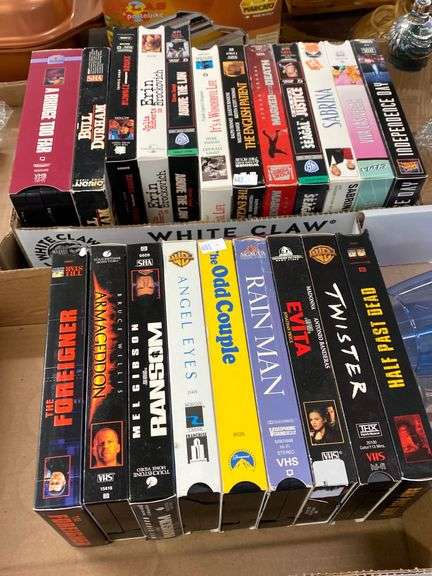 VHS tapes two flats, twister, Rain Man, art couple, Armageddon, and ...
