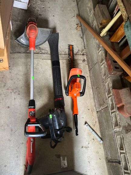 Black & Decker electric hedge trimmer, grass hog electric weedeater ...