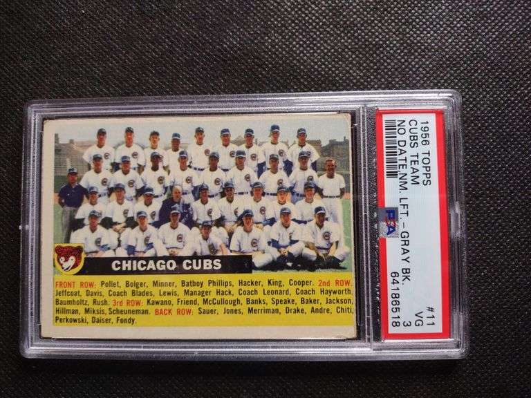 1 1956 Chicago Cubs Team Topps Card - Metzger Property Services LLC