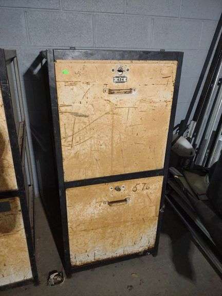 Two drawer metal storage boxes 20 x 30 x 42 - Metzger Property Services LLC