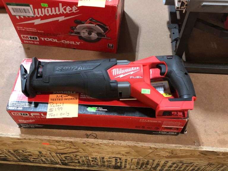 Milwaukee 2821-20 M18 FUEL 18V Brushless Cordless SAWZALL Reciprocating ...