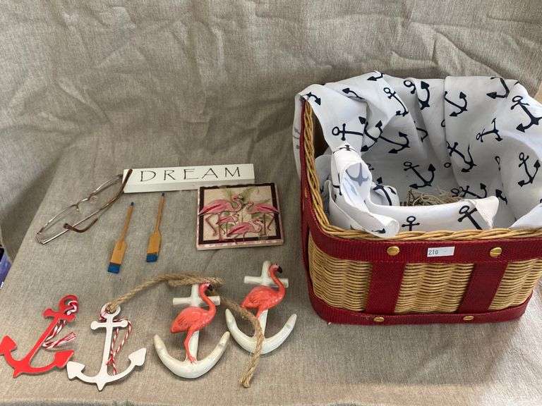 Anchor Basket, Nautical Decoration and lamp - Metzger Property Services LLC