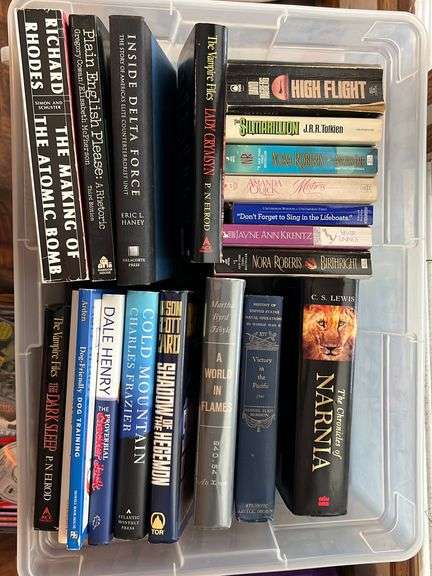 Book assortment including - Nora Roberts, Eric Haney, P.N. Elrod ...