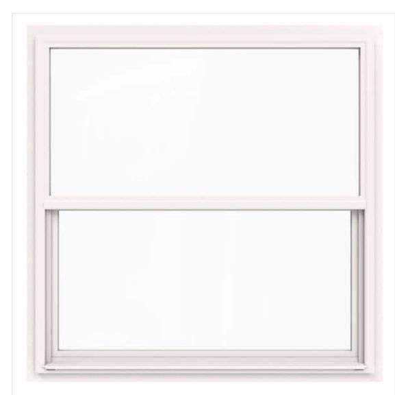 48 in. x 48 in. White Single-Hung Vinyl Window - Metzger Property ...