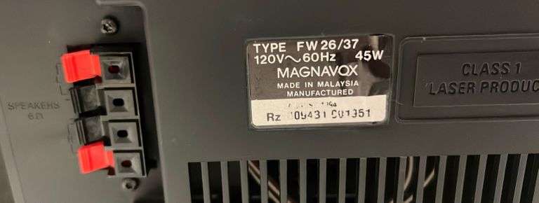 Magnovox Stereo Mini HiFi System FW26 w/2 speakers - Metzger Property ...