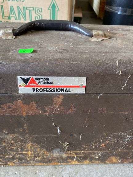 Tool box with chains and foot operated tire pump - Metzger Property ...