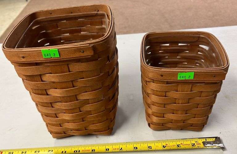 Longaberger Tall berry Basket w/protector 8.5” and Longaberger Small ...