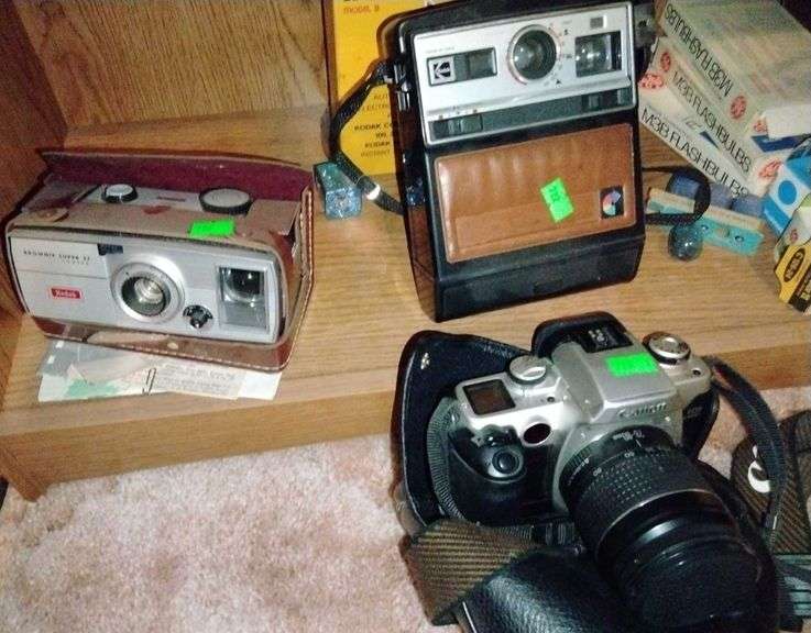 Canon Eos Elan II E Camera, Kodak Cameras & assorted film and flash ...