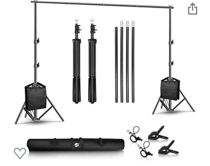 SH backdrop stand 6.5x10' adjustable heavy duty photography background ...