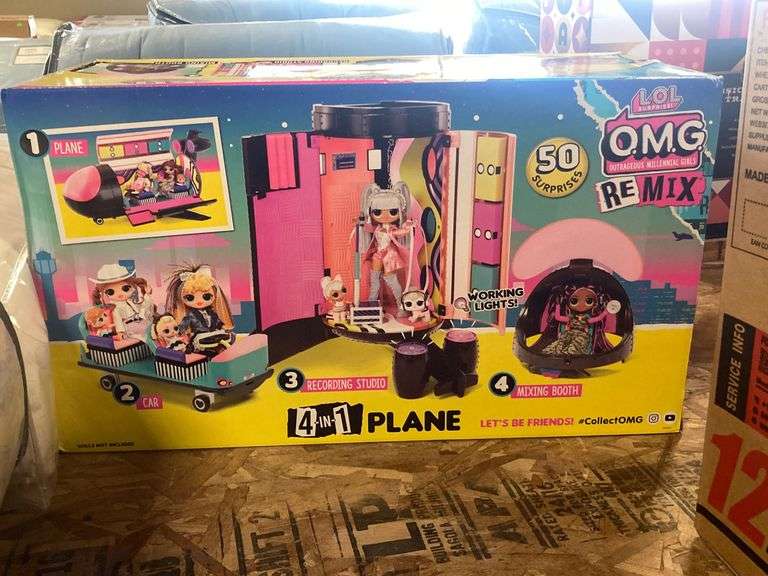 LOL Surprise OMG Remix 4 in 1 Exclusive Plane Playset Transforms 50 ...