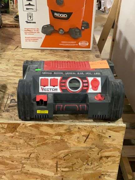 Vector 1200 Peak Amp Jump Starter, Dual Power Inverter, 120 PSI Air ...